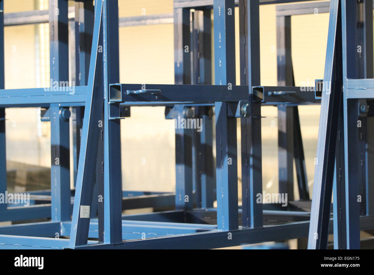 various elements of steel structures for further assembly Stock Photo ...