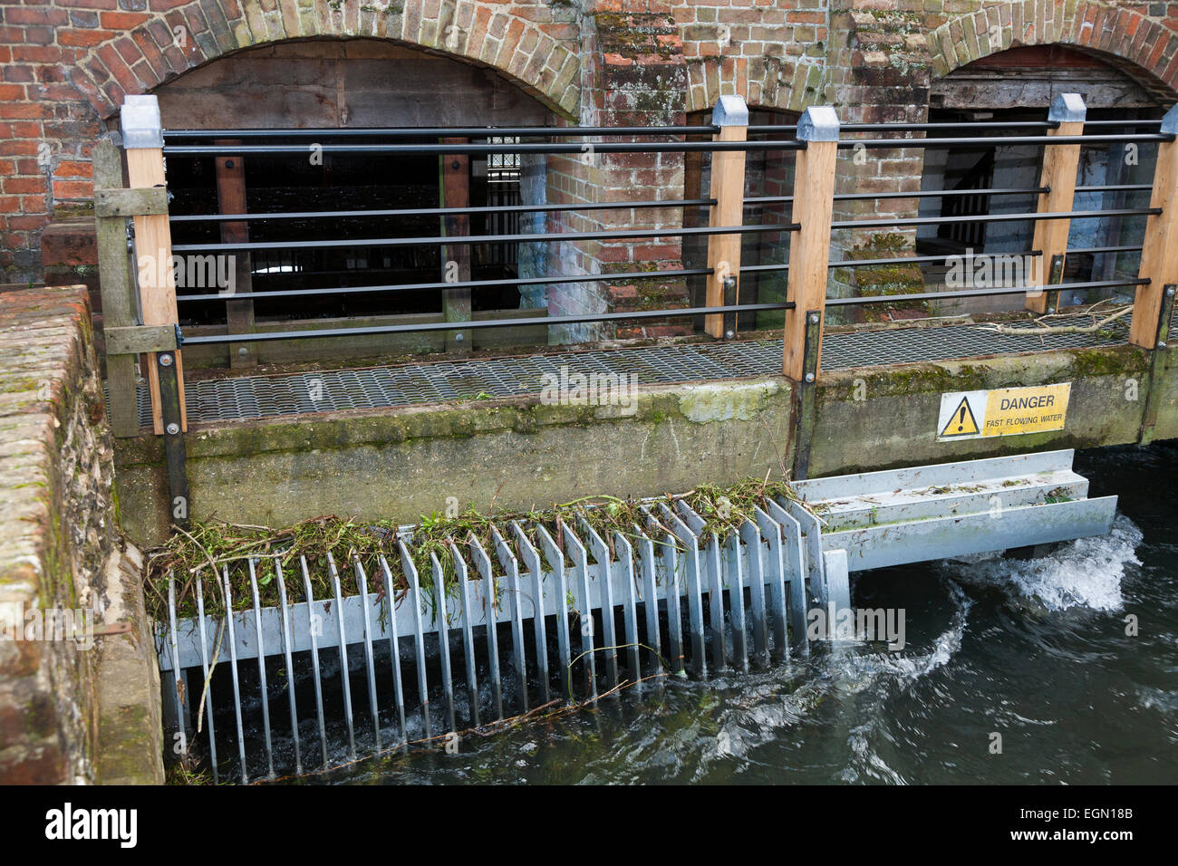 Moving water flowing around, into, through the Winchester mill; being ...