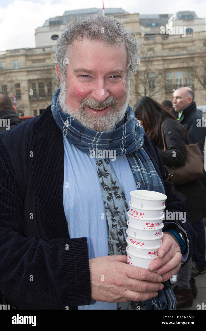 London, UK. 27 February 2015. Actor Paul Bradley. Theo Paphitis and his ...