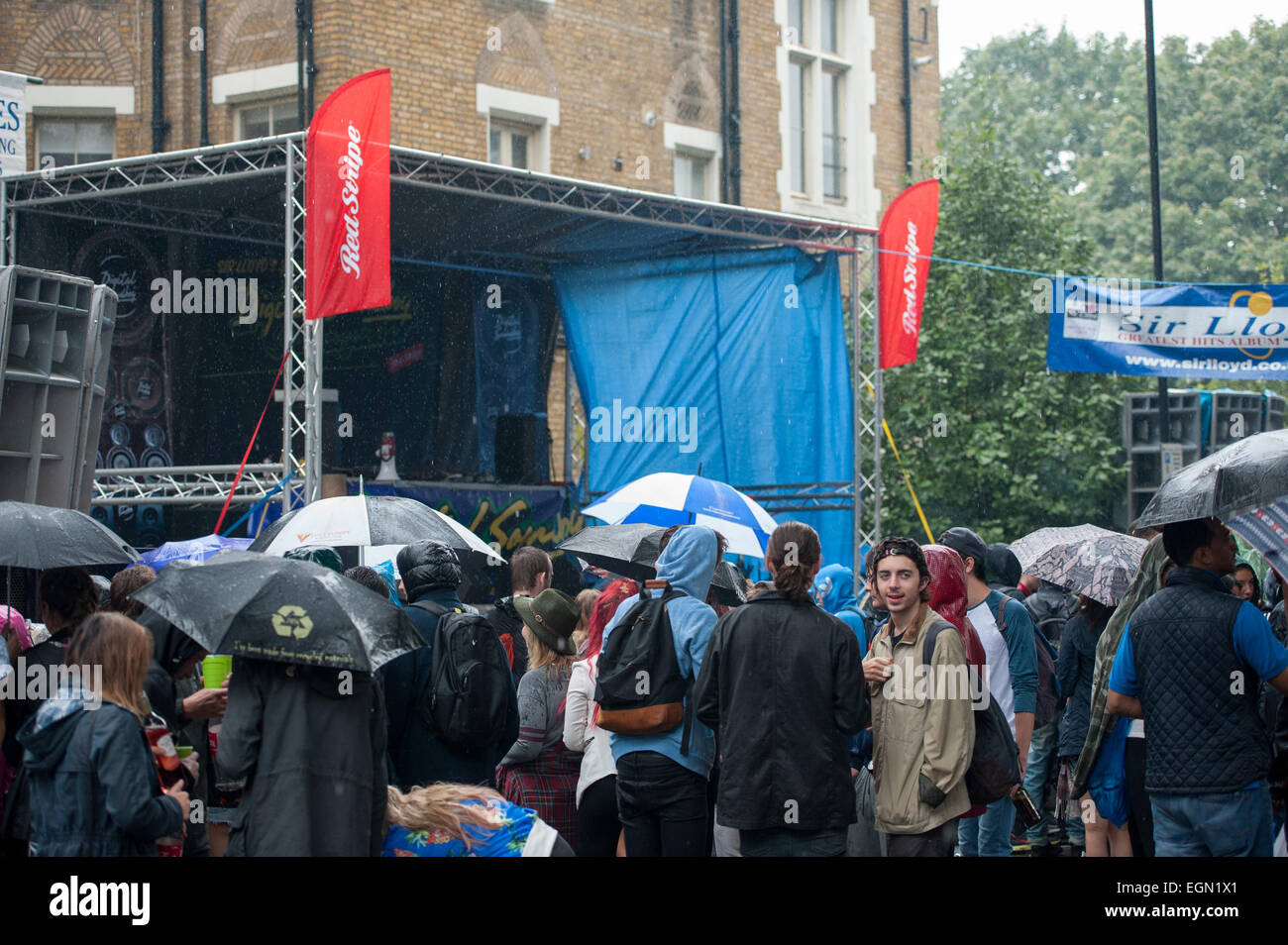 Disappointed Lily Allen fans after her gig is a washout due to a water ...