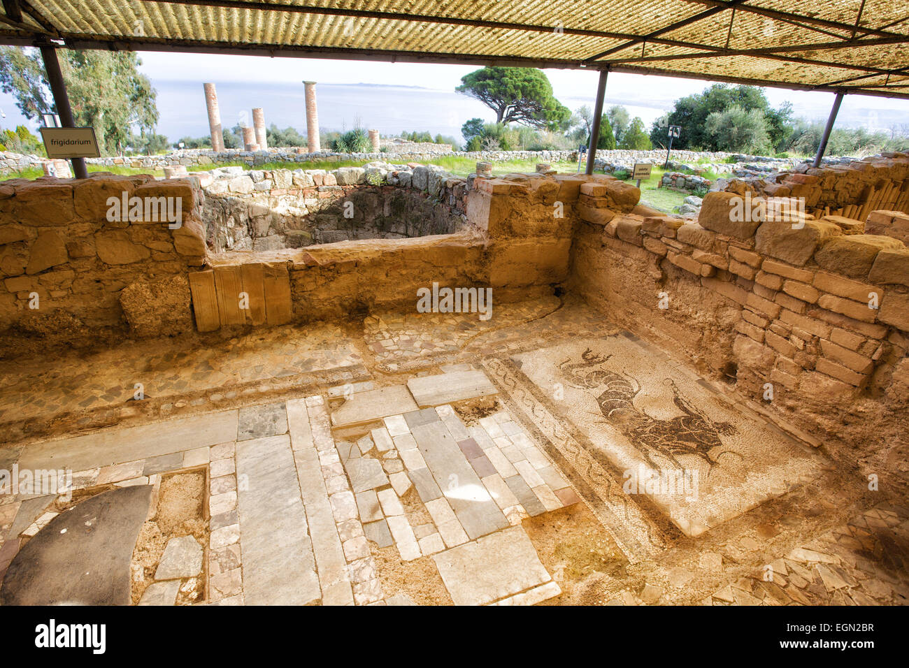 Thermae greek-roman of Tindari Stock Photo - Alamy
