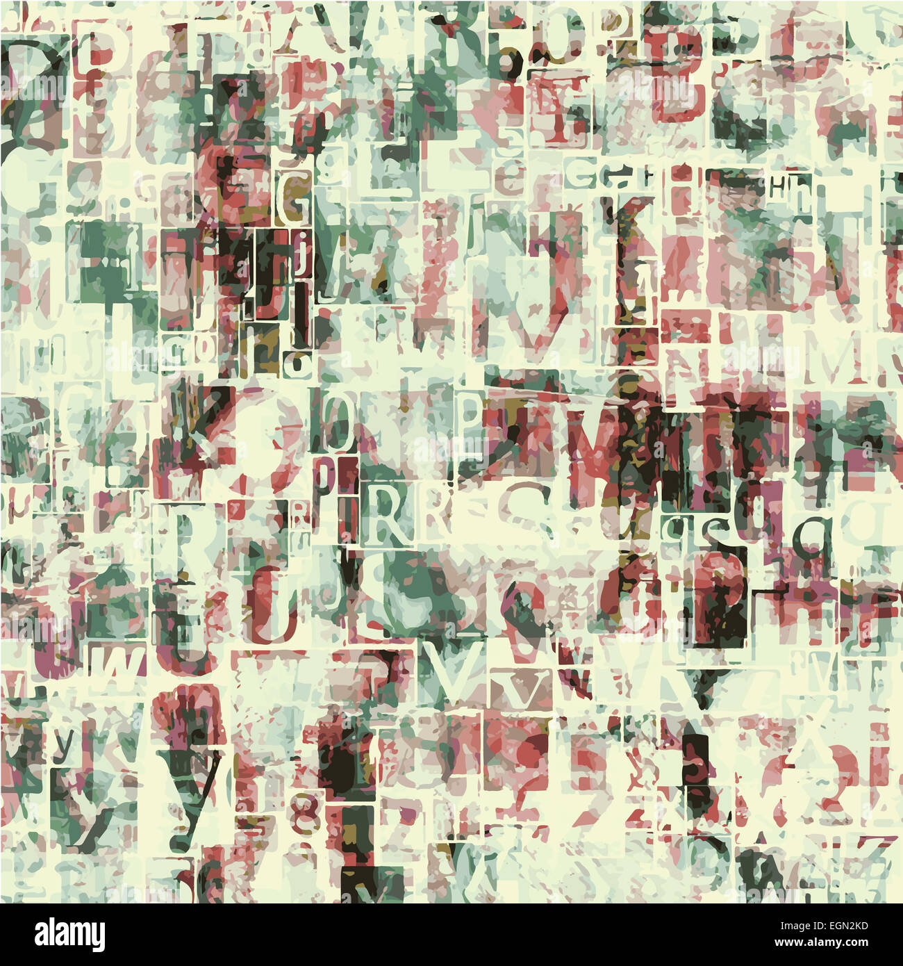 newspaper, magazine collage grunge letters background Stock Photo - Alamy