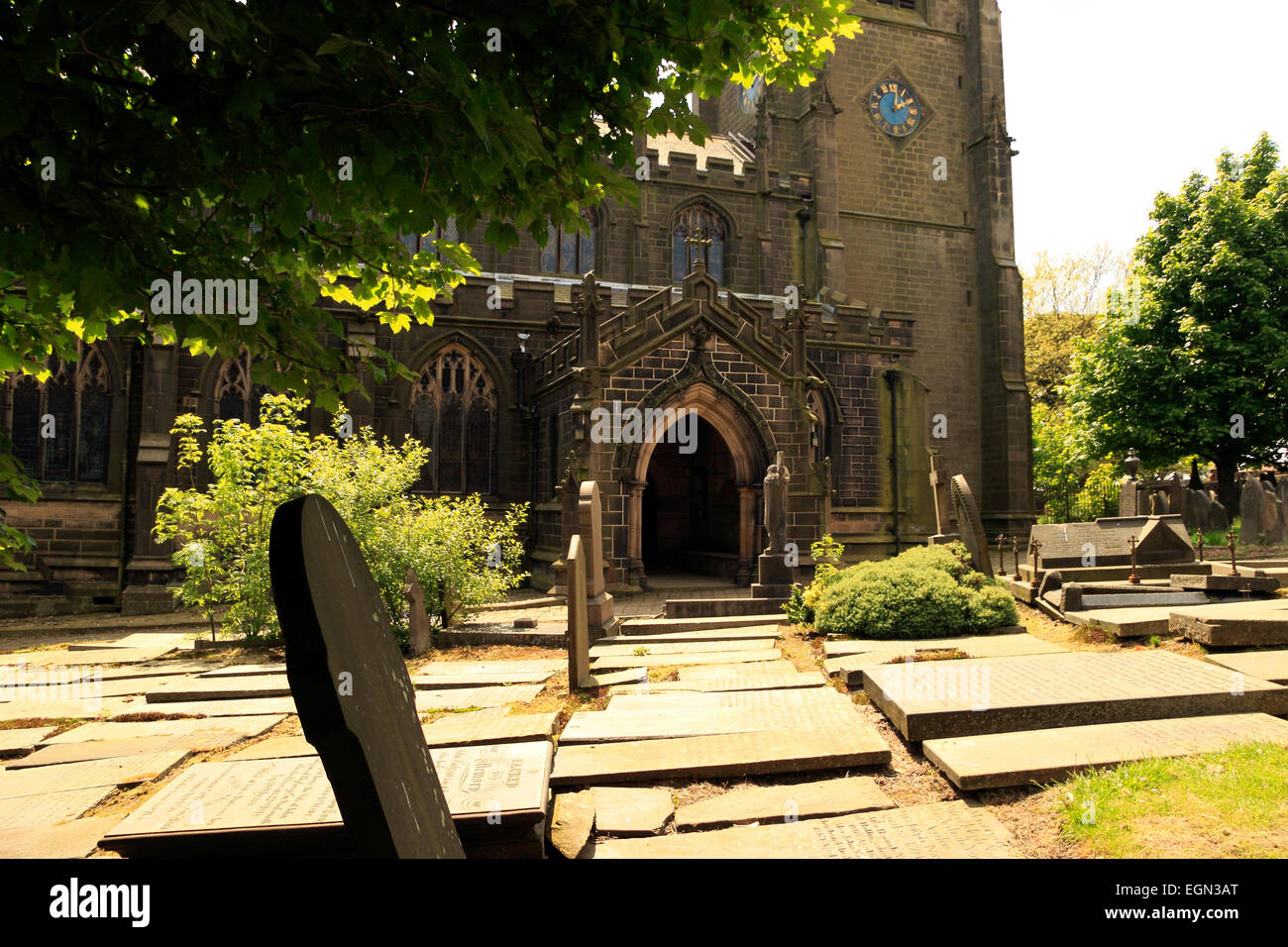 Church and churchyard of St Thomas the Apostle, (where the poet Sylvia Plath is buried ...