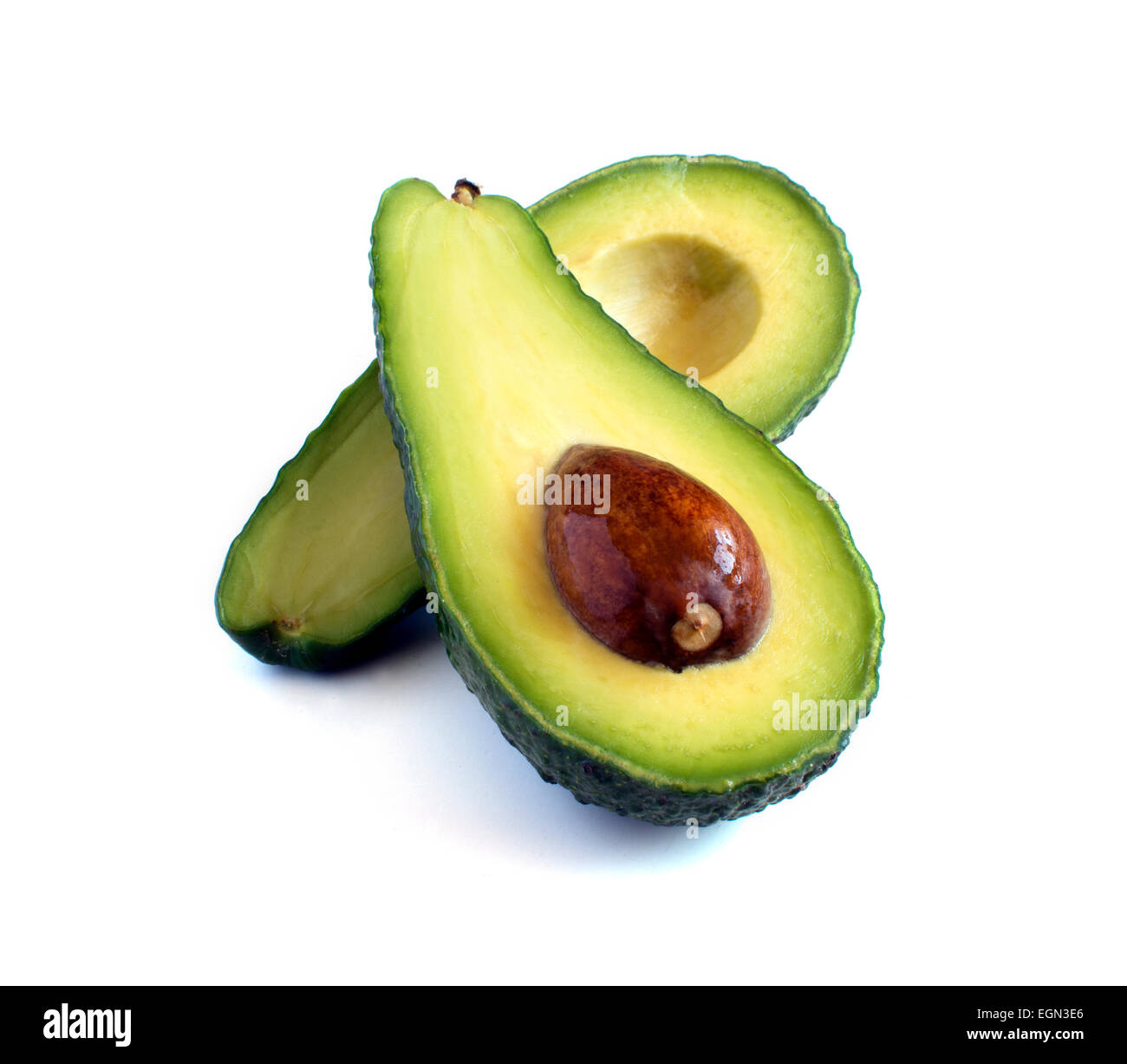 fresh avocado cut in half Stock Photo - Alamy
