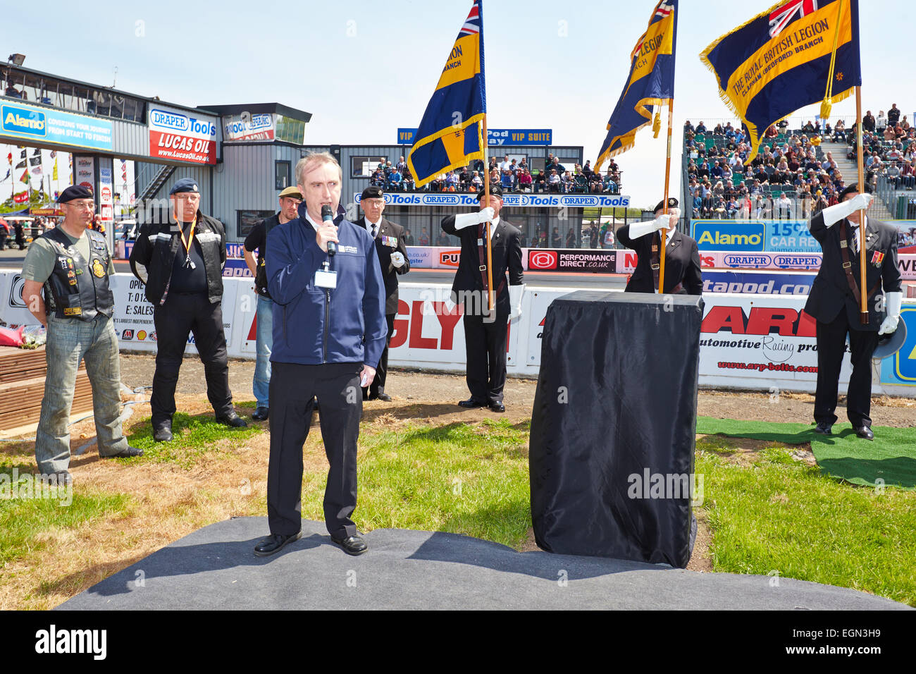 Unveiling of a memorial stone at Podington Airfield installed by the ...