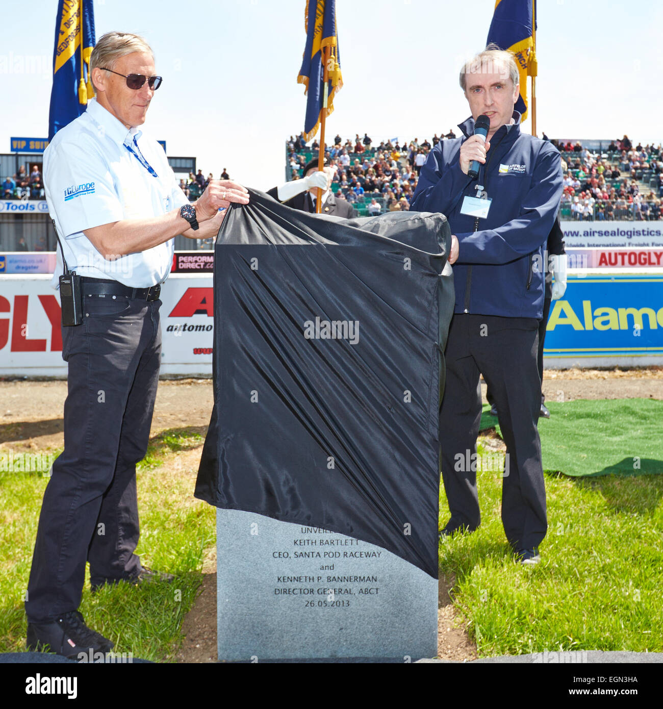Unveiling of a memorial stone at Podington Airfield installed by the ...