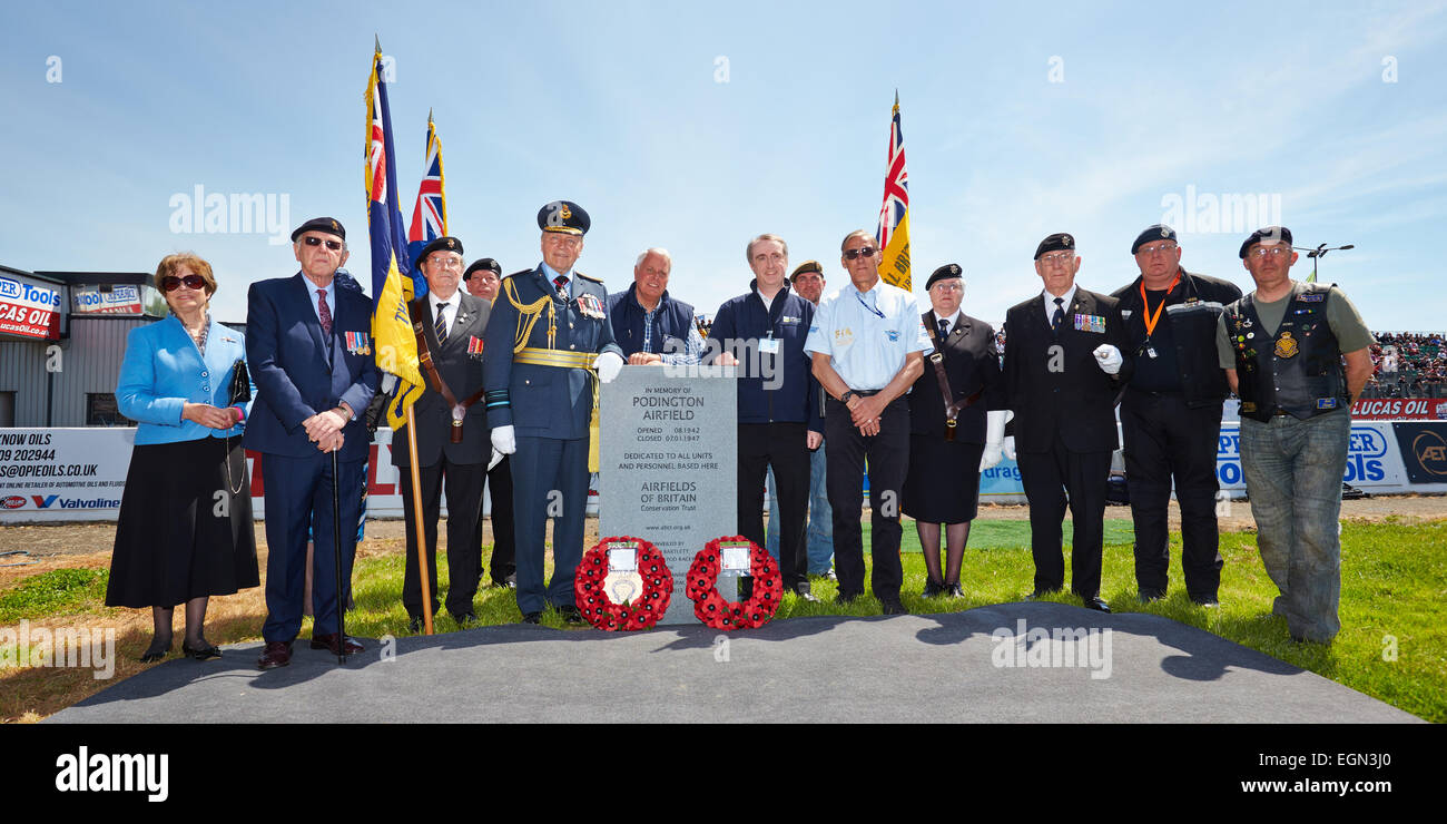 Unveiling of a memorial stone at Podington Airfield installed by the ...