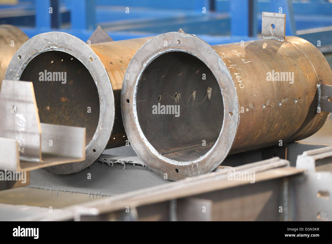 Metal profiles pipe foundation for building structures, steel Stock ...