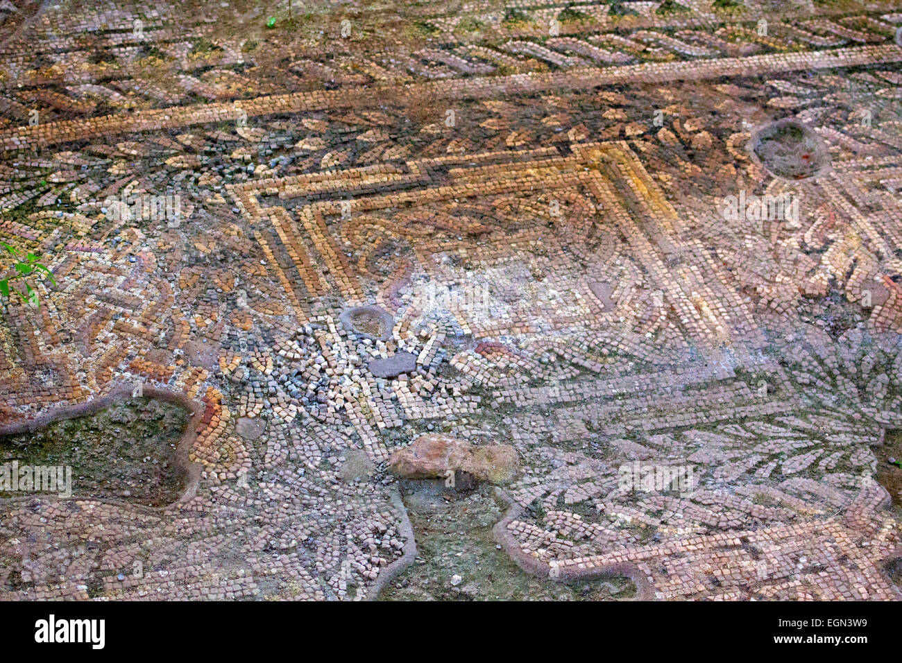 Roman Villa of Patti in Sicily Stock Photo - Alamy