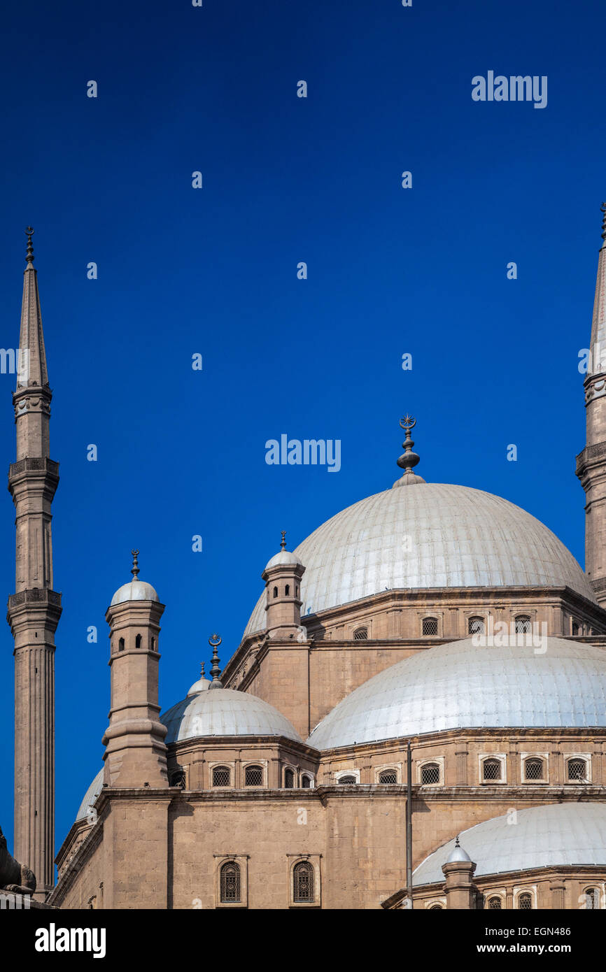 The domes of the great Mosque of Muhammad Ali Pasha or Citadel Mosque ...