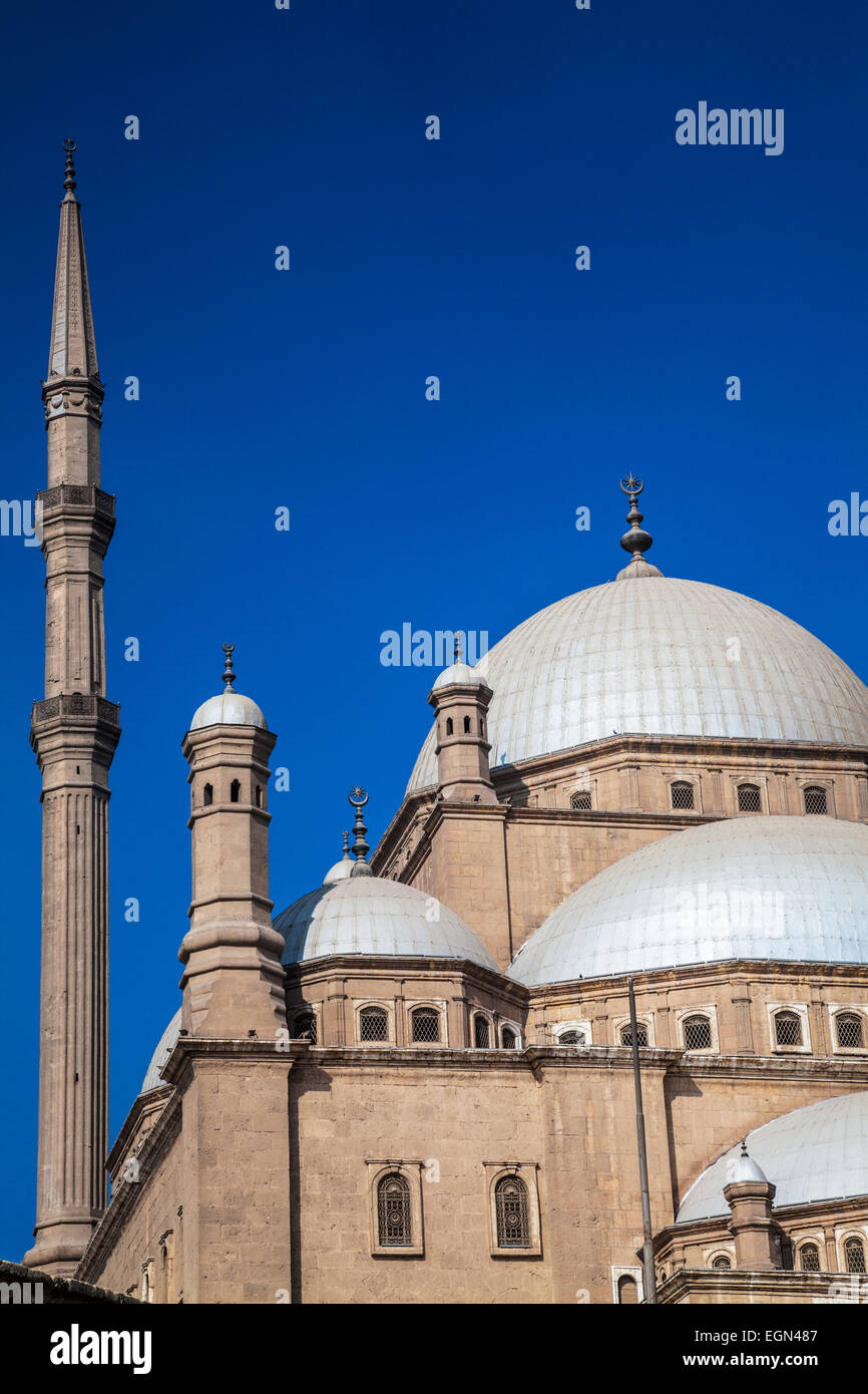 The domes of the great Mosque of Muhammad Ali Pasha or Citadel Mosque ...