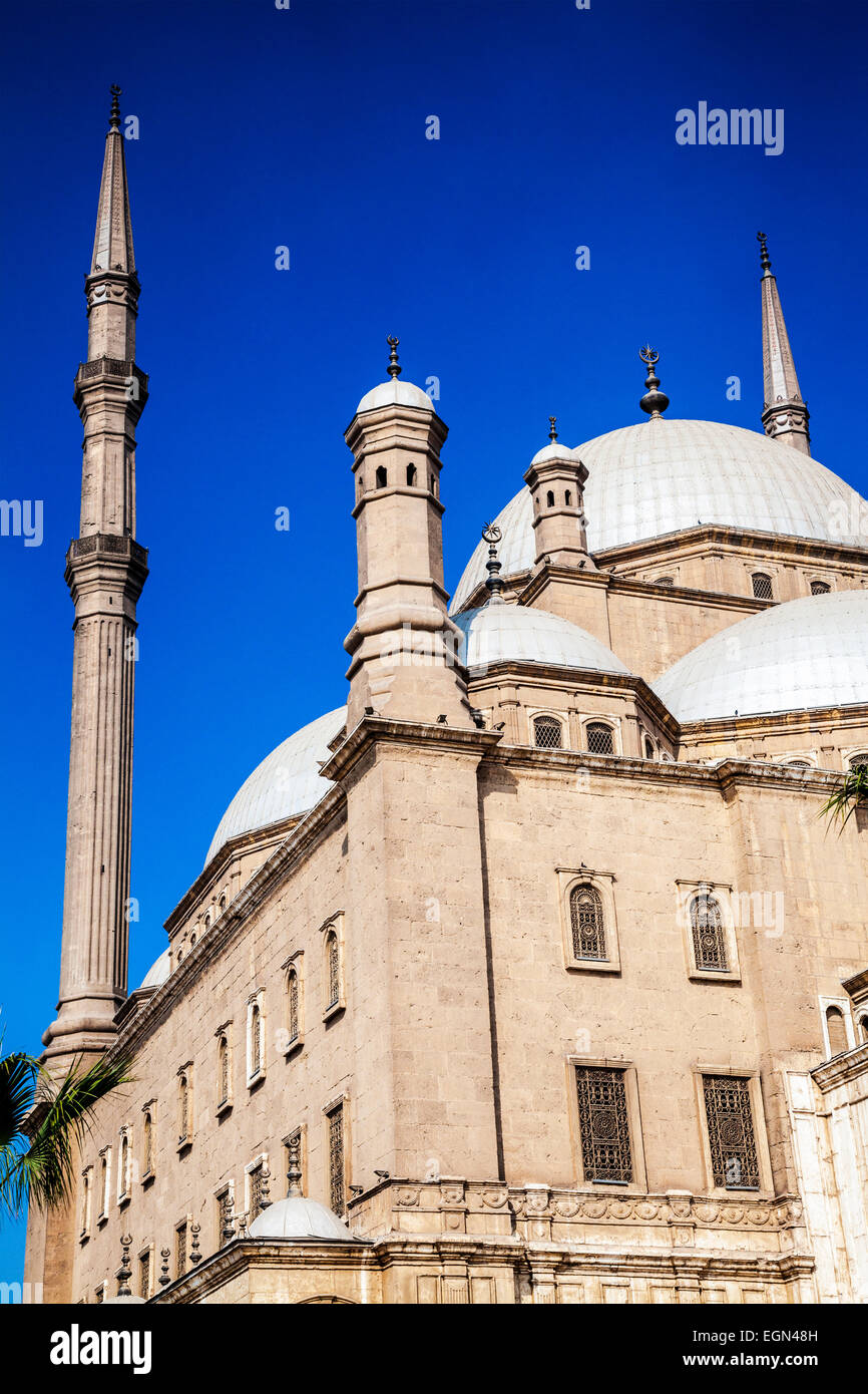 The domes of the great Mosque of Muhammad Ali Pasha or Citadel Mosque ...