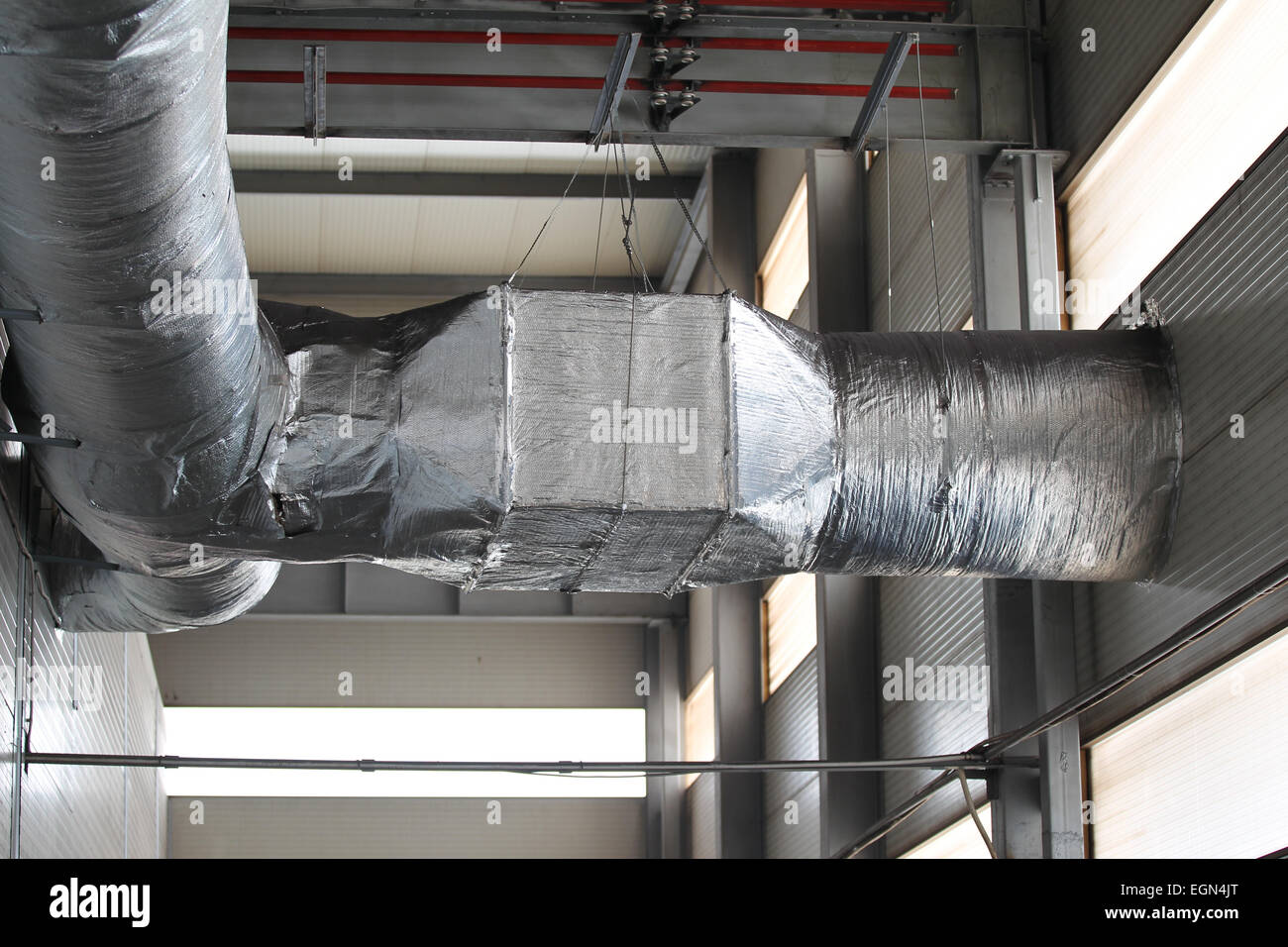 ducts as elements of a powerful industrial ventilation system Stock ...