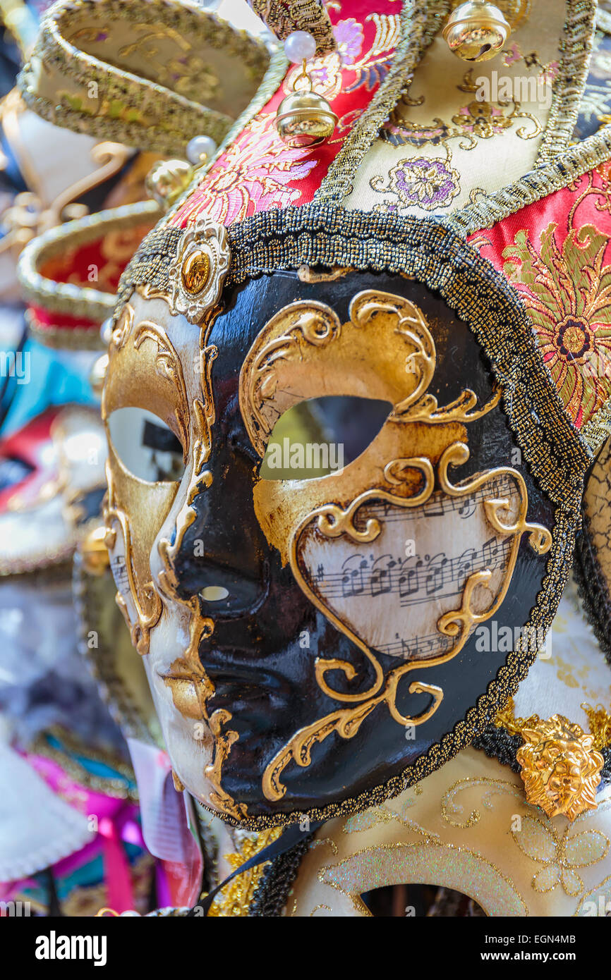 Typical colorful mask from the venice carnival, Venice, Italy Stock ...
