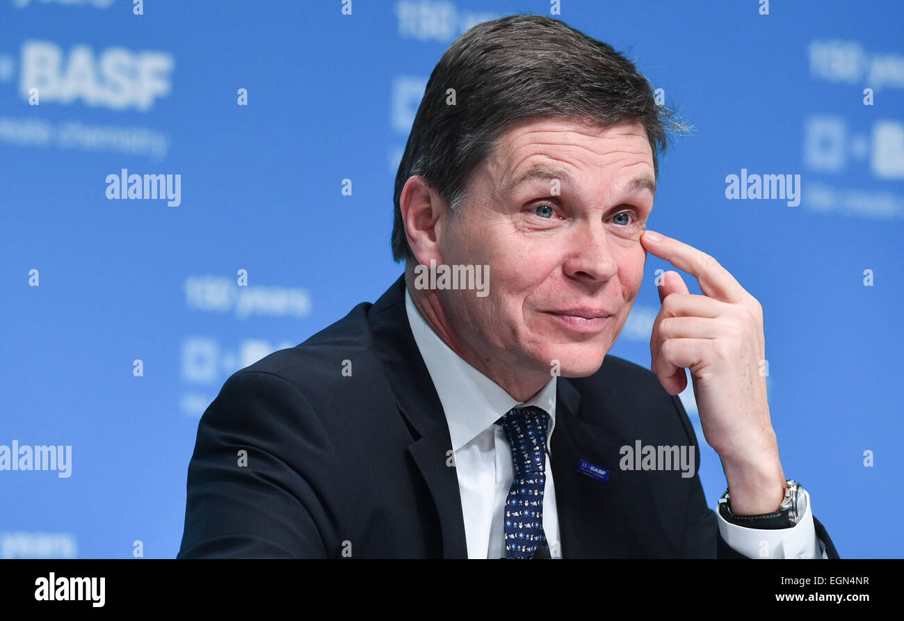 The head of finance of chemical company BASF, Hans-Ulrich Engel, sits ...