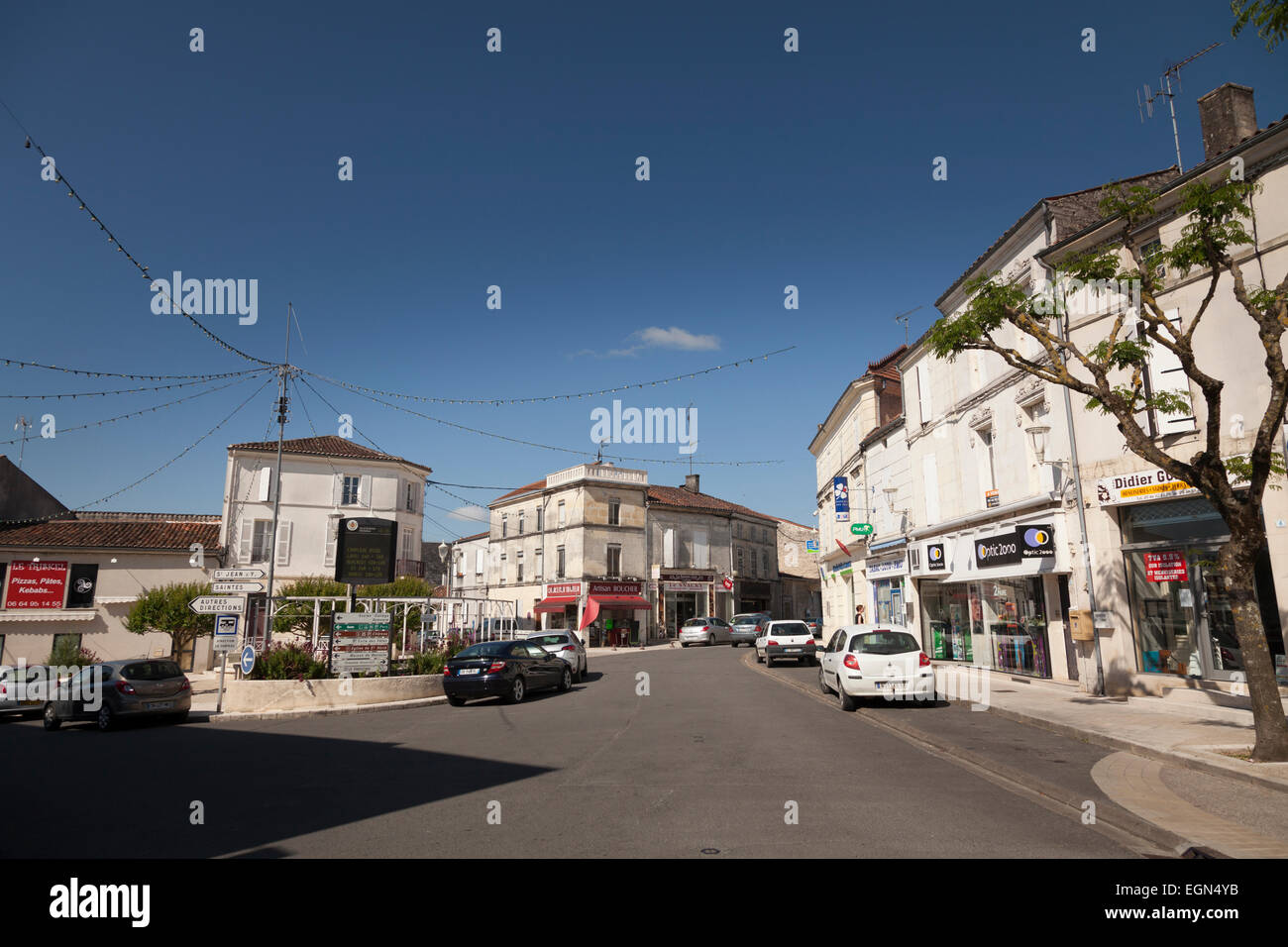 Village centre of Matha in Charente France Stock Photo - Alamy