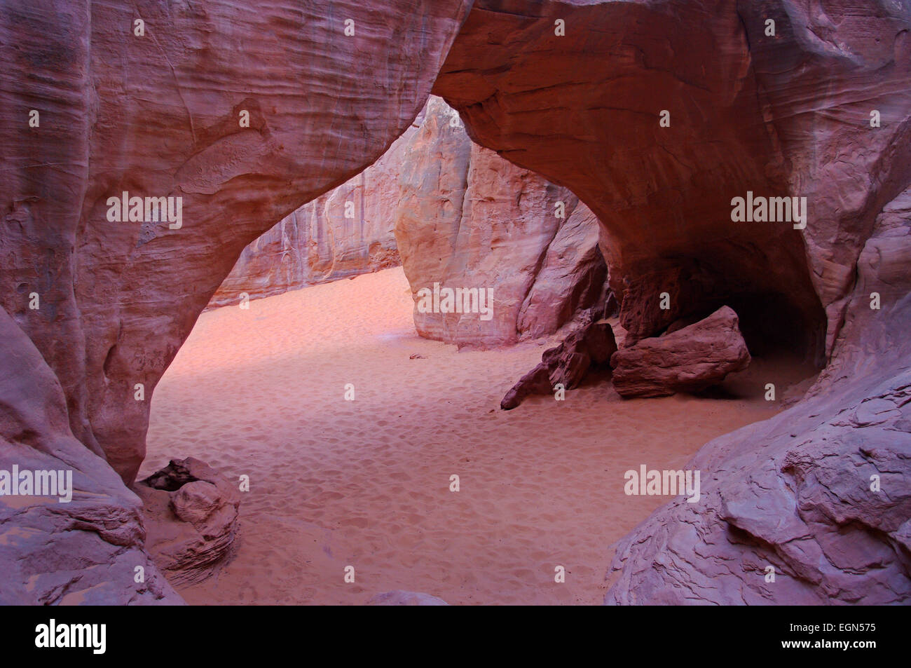 Sand Dune Arch in Arches National Park, Utah, United States Stock Photo ...