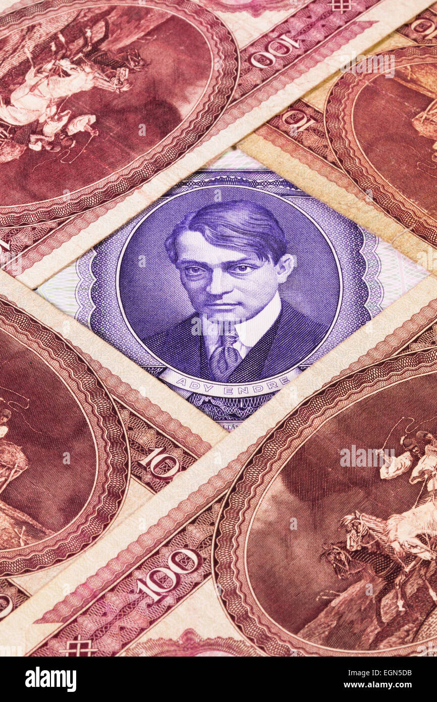 Different Hungarian banknotes from on the table Stock Photo - Alamy