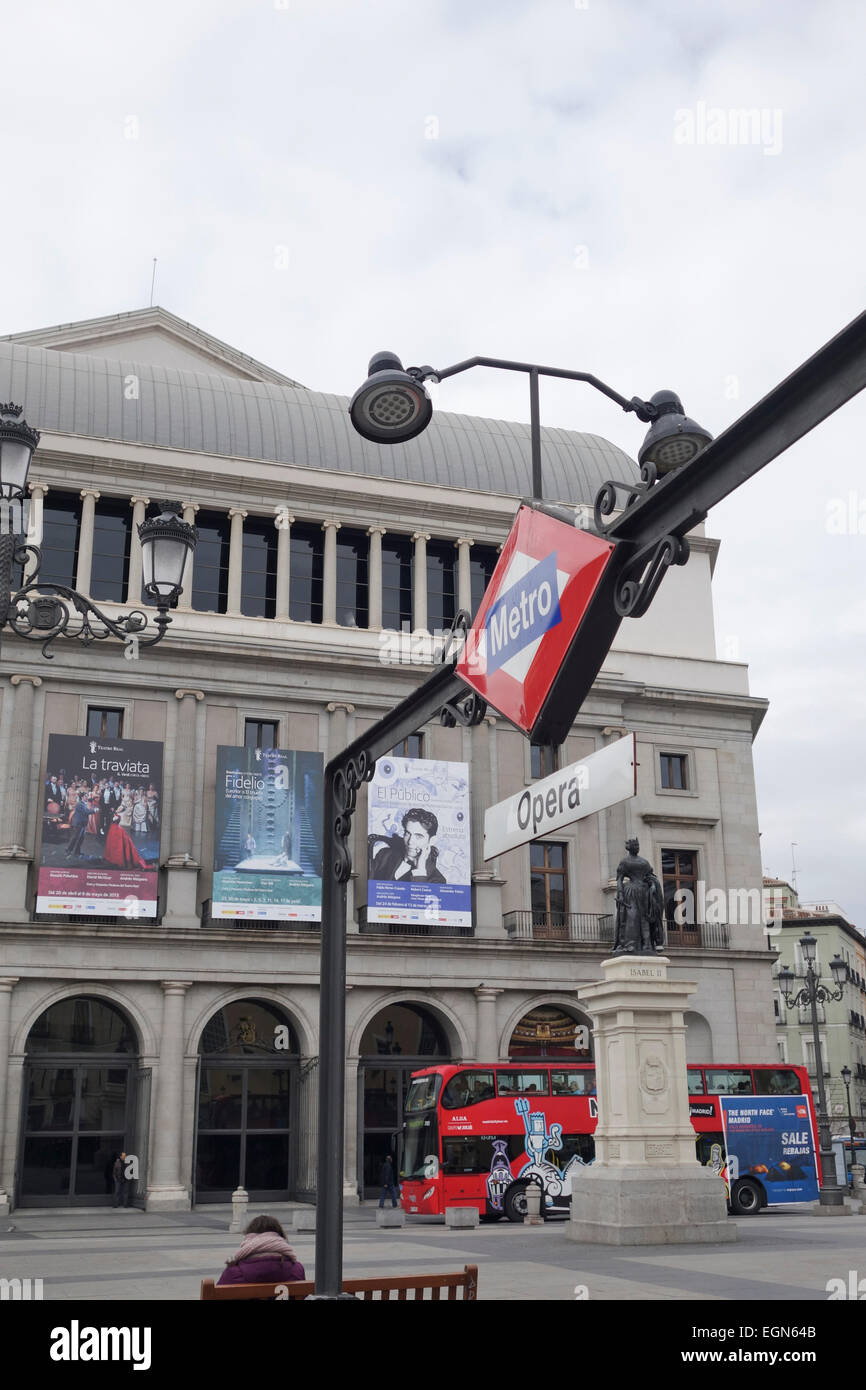 Classical opera house, Royal Theatre, Teatro Real, concert hall, Plaza ...