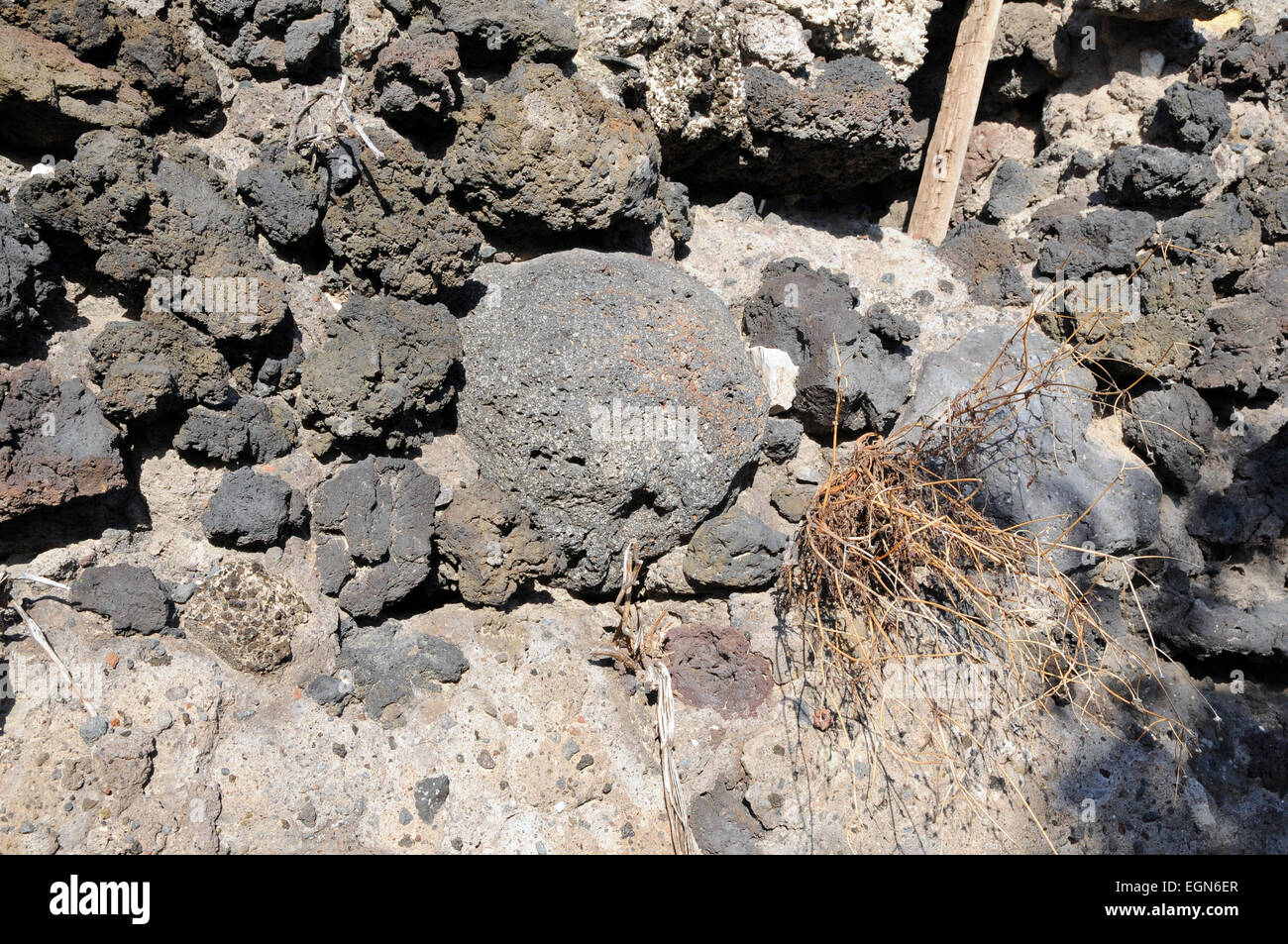 Vesuvio volcano Italy wall lava magma Stock Photo - Alamy