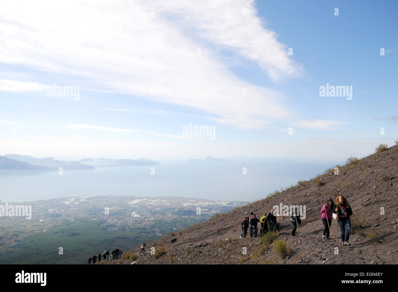 Vesuvio volcano Italy crater cratere Sorrento Capri Stock Photo - Alamy