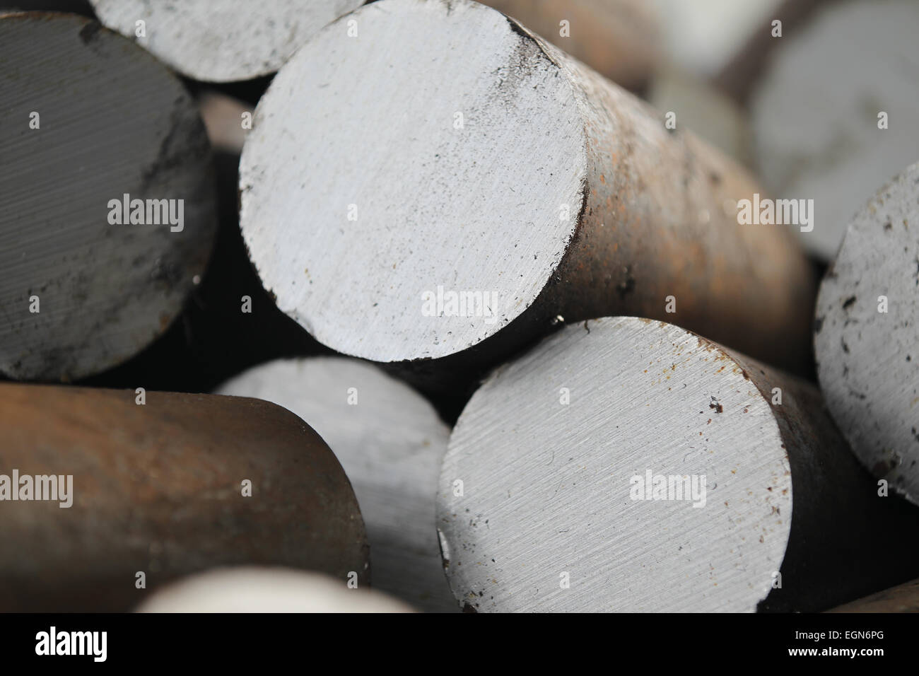 Round billet of metal raw materials for further processing Stock Photo ...