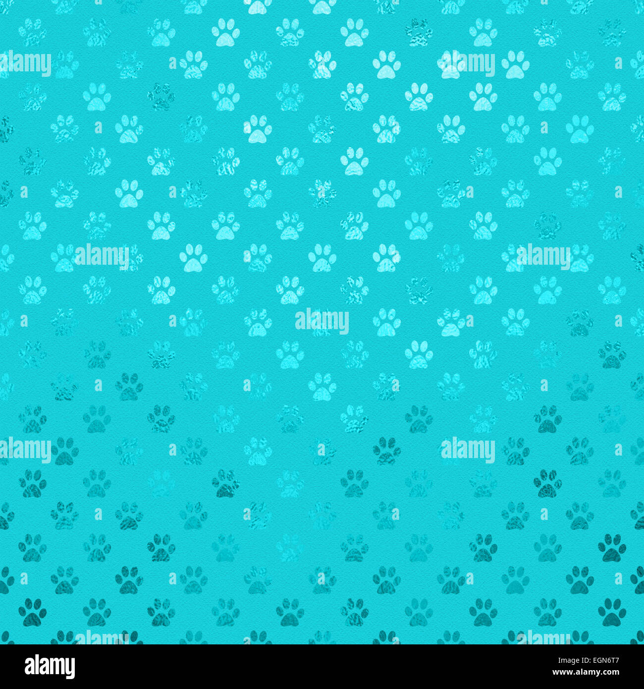 Teal Aqua Blue Turquoise Dog Paws Metallic Foil Polka Dot Texture ...