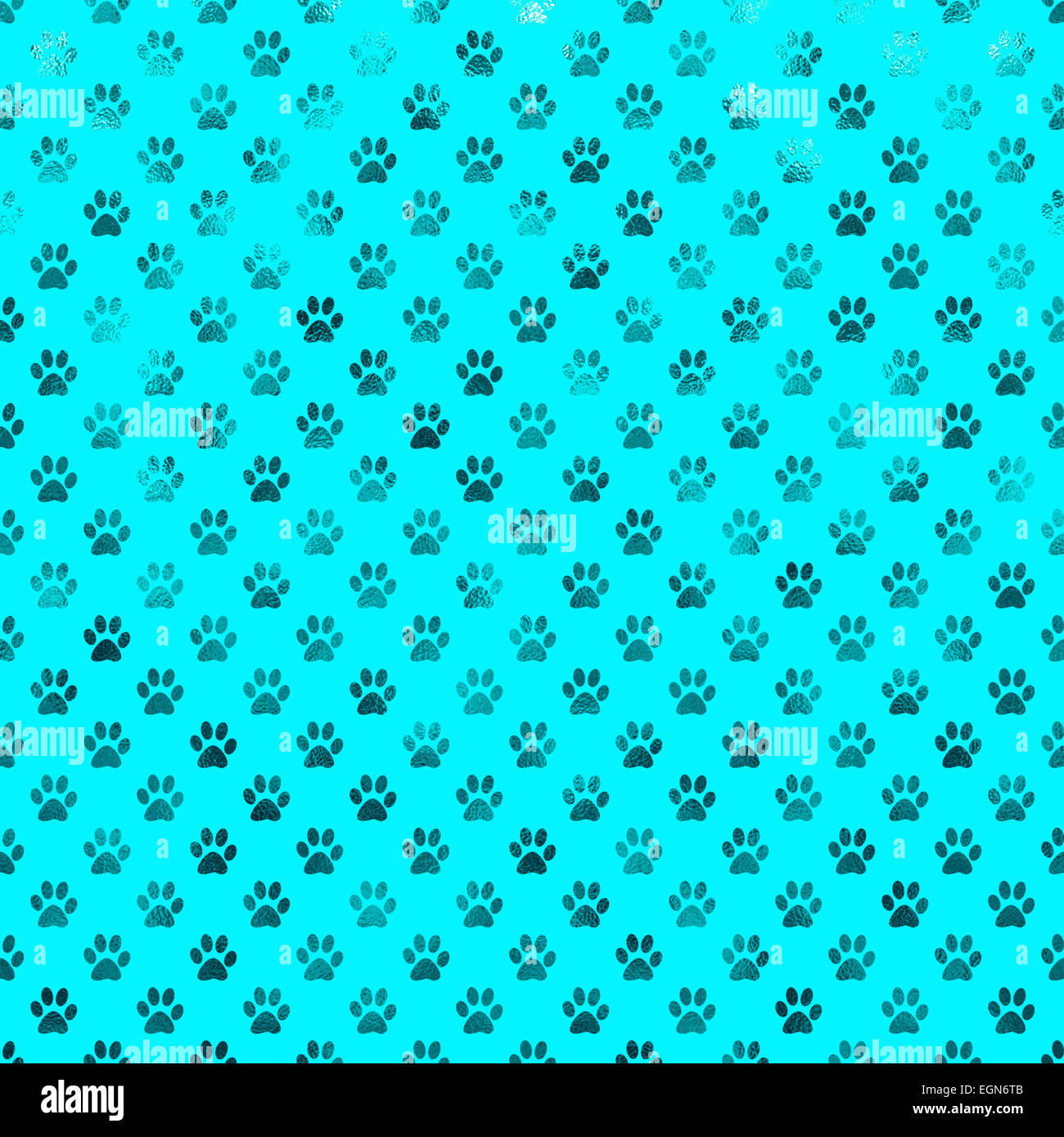 Teal Aqua Blue Turquoise Dog Paws Metallic Foil Polka Dot Texture ...
