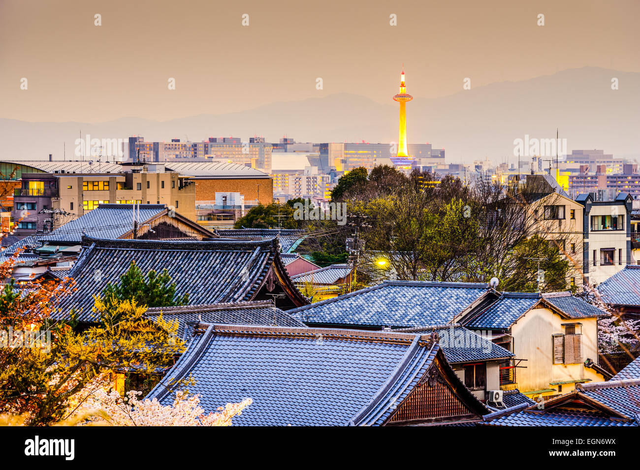 Kyoto, Japan city skyline Stock Photo - Alamy