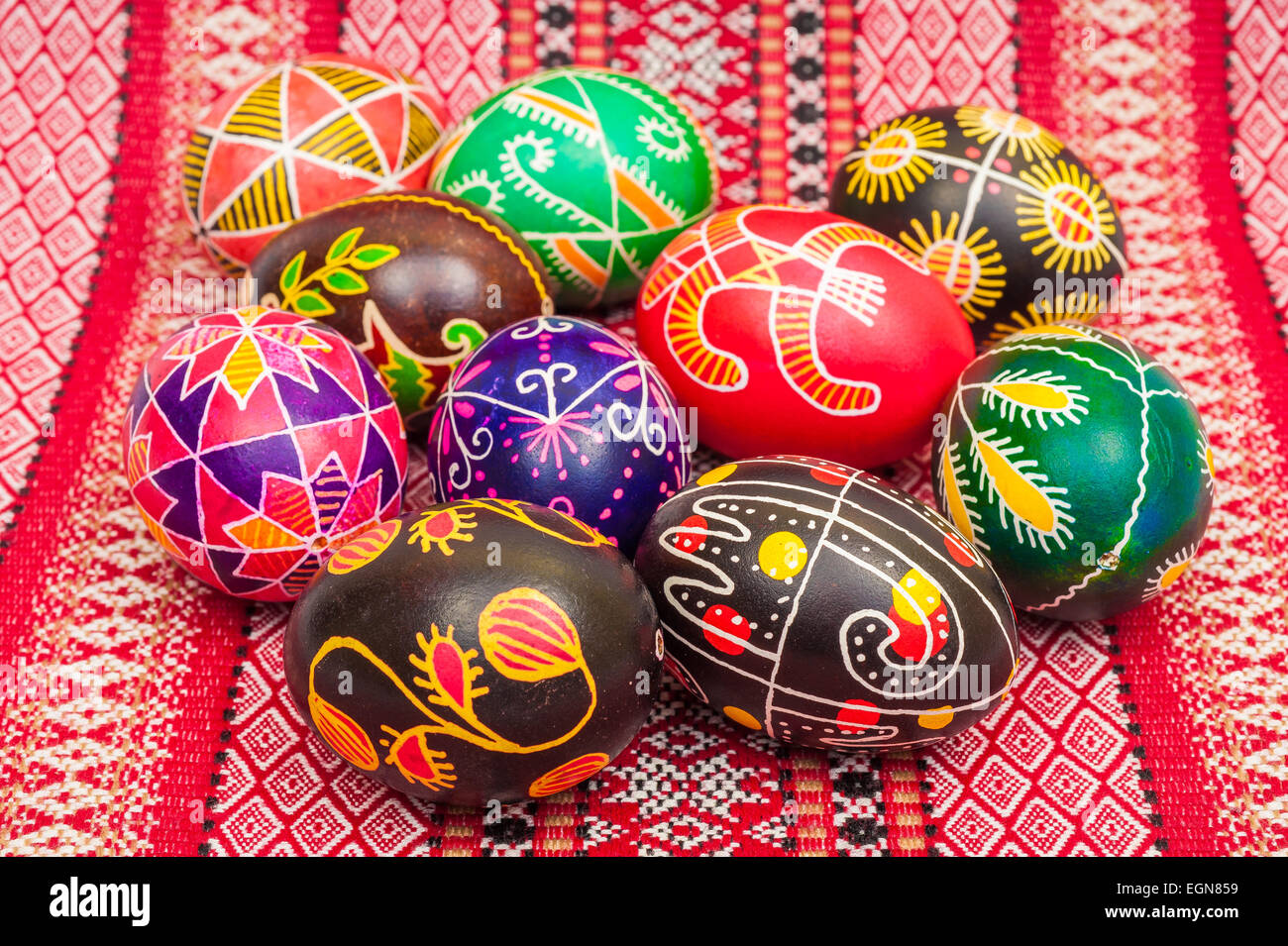 some Easter Eggs Pysanka Stock Photo - Alamy