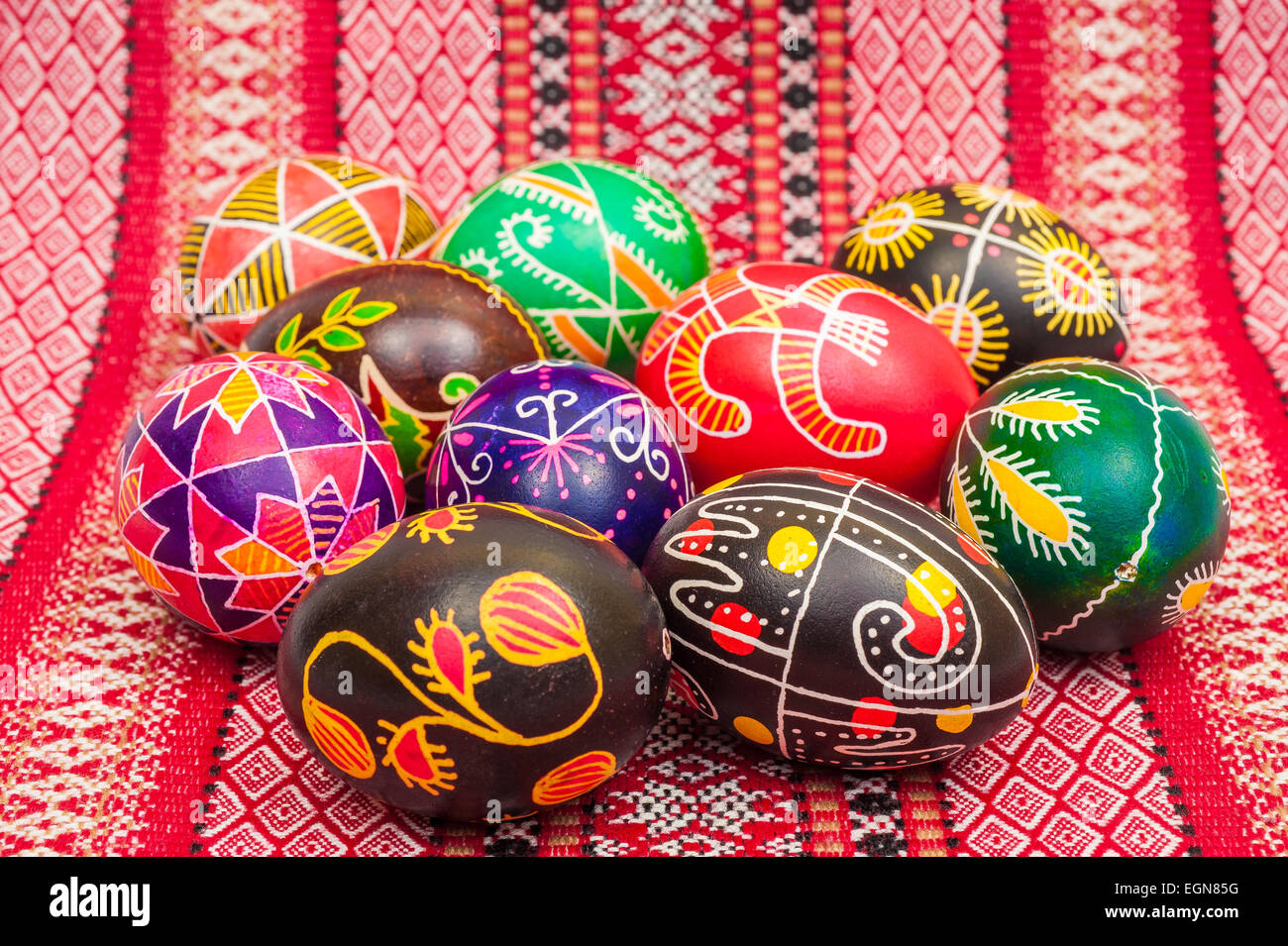 some Easter Eggs Pysanka Stock Photo - Alamy