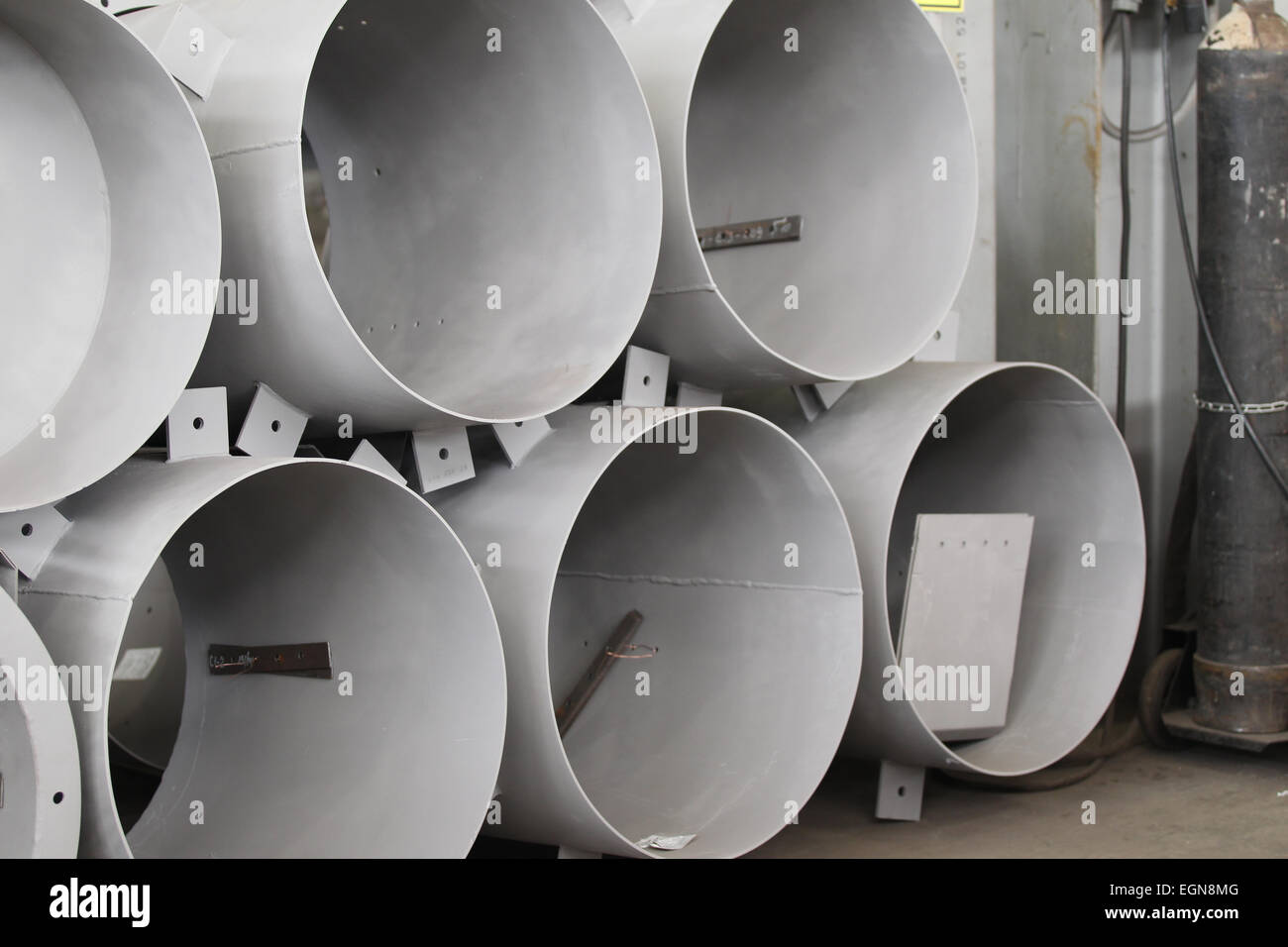 Metal profiles pipe foundation for building structures, steel Stock ...