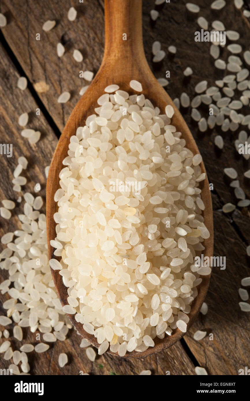 Raw White Sushi Rice in a Bowl Stock Photo - Alamy