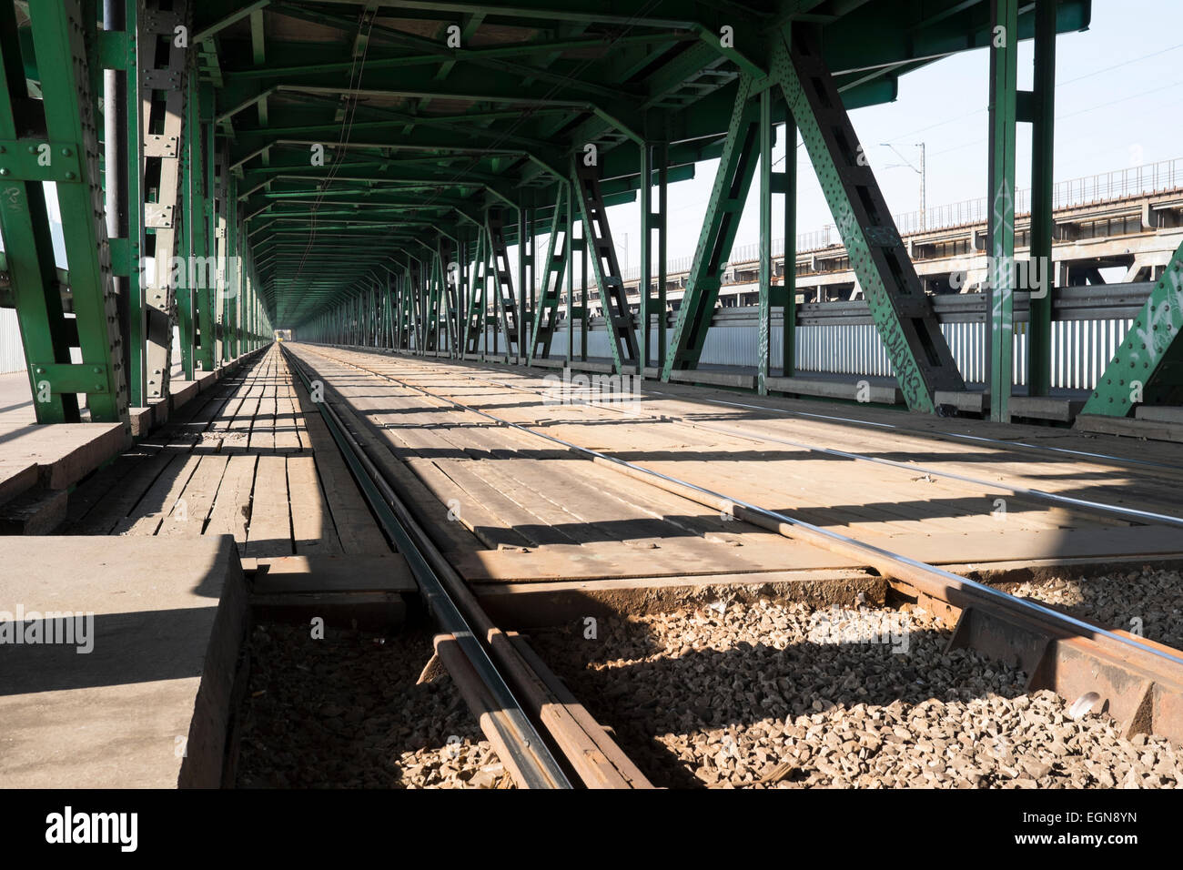 Gdansk Bridge in Warsaw, Poland Stock Photo - Alamy