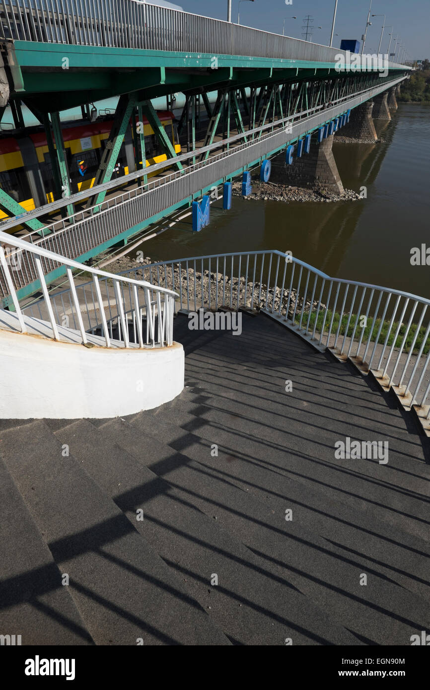 Gdansk Bridge in Warsaw, Poland Stock Photo - Alamy