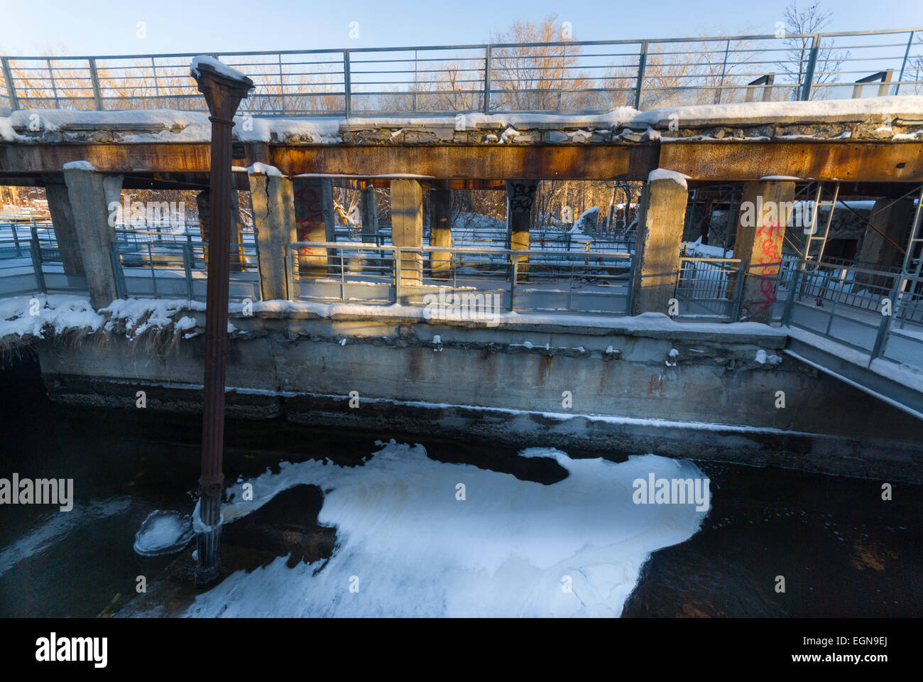 Historical Ruins in winter Stock Photo - Alamy