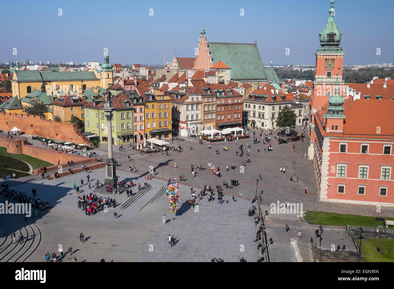Aerial view of Warsaw's Old Town Stock Photo - Alamy