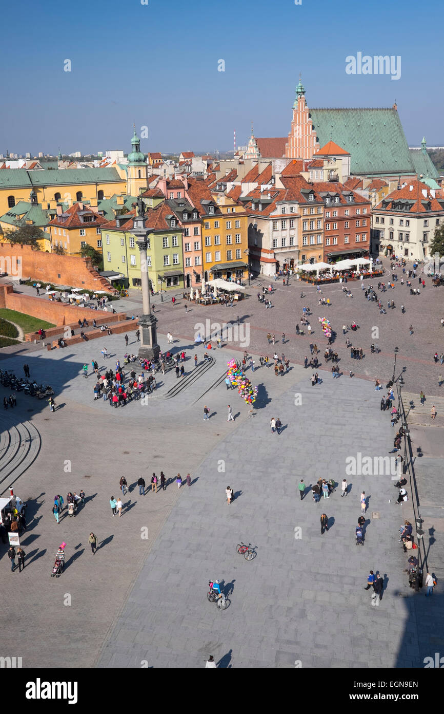 Aerial view of Warsaw's Old Town Stock Photo - Alamy