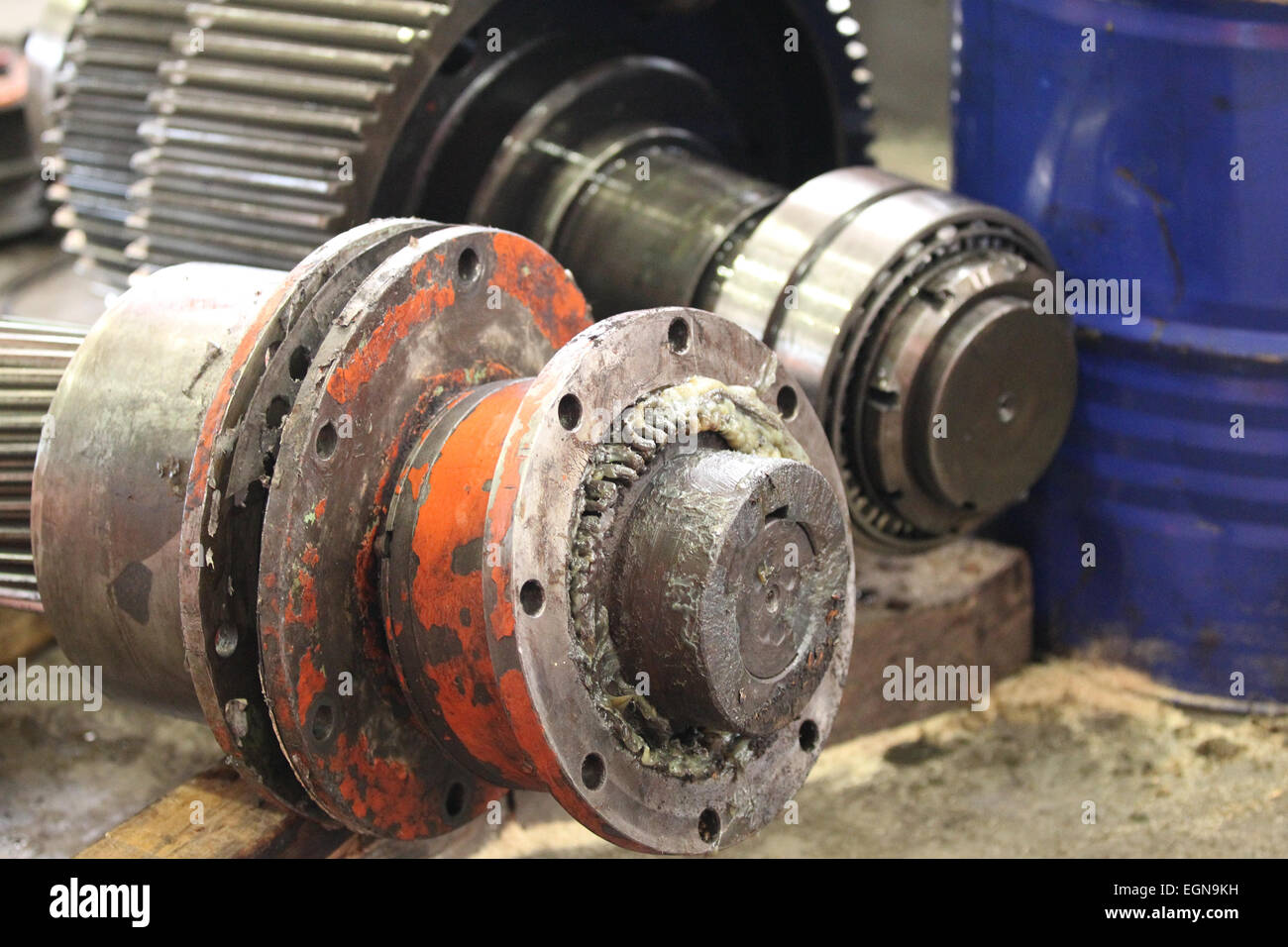gears as elements of a rolling mill gear Stock Photo - Alamy