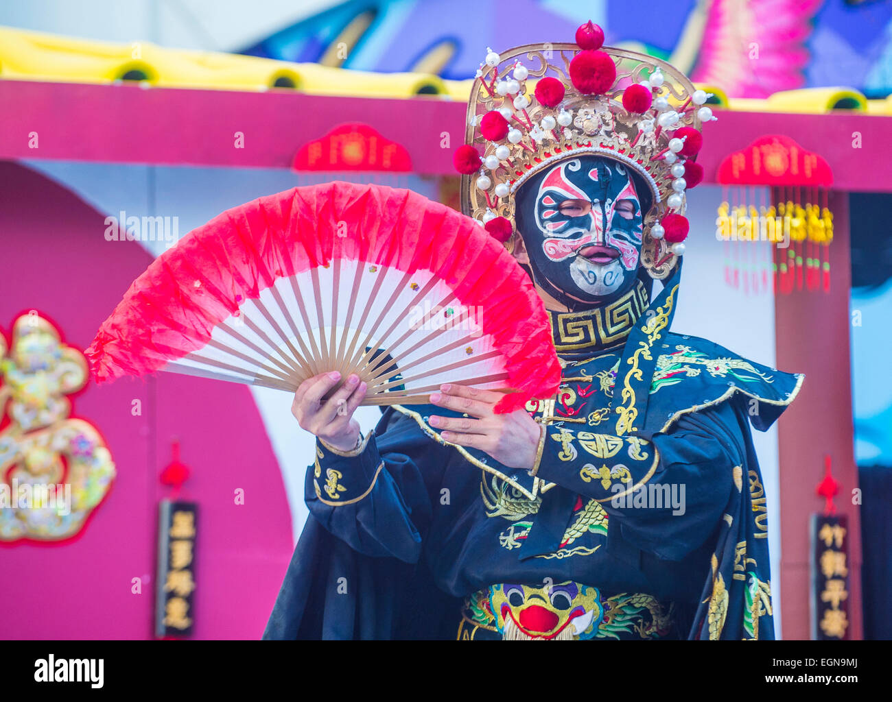Chinese master of masks perform at the Chinese New Year celebrations ...