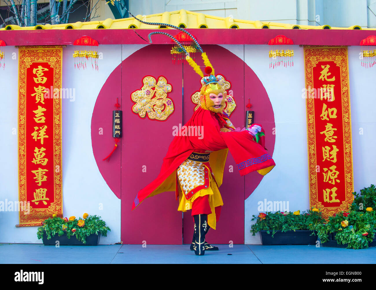 Actor dressed as a Monkey King perform at the Chinese New Year ...
