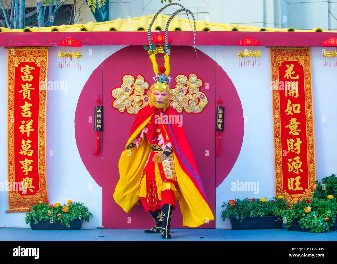 Actor dressed as a Monkey King perform at the Chinese New Year ...