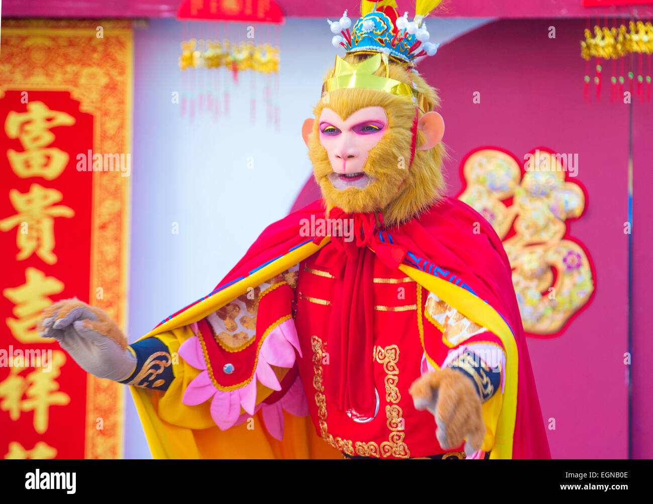Actor dressed as a Monkey King perform at the Chinese New Year ...