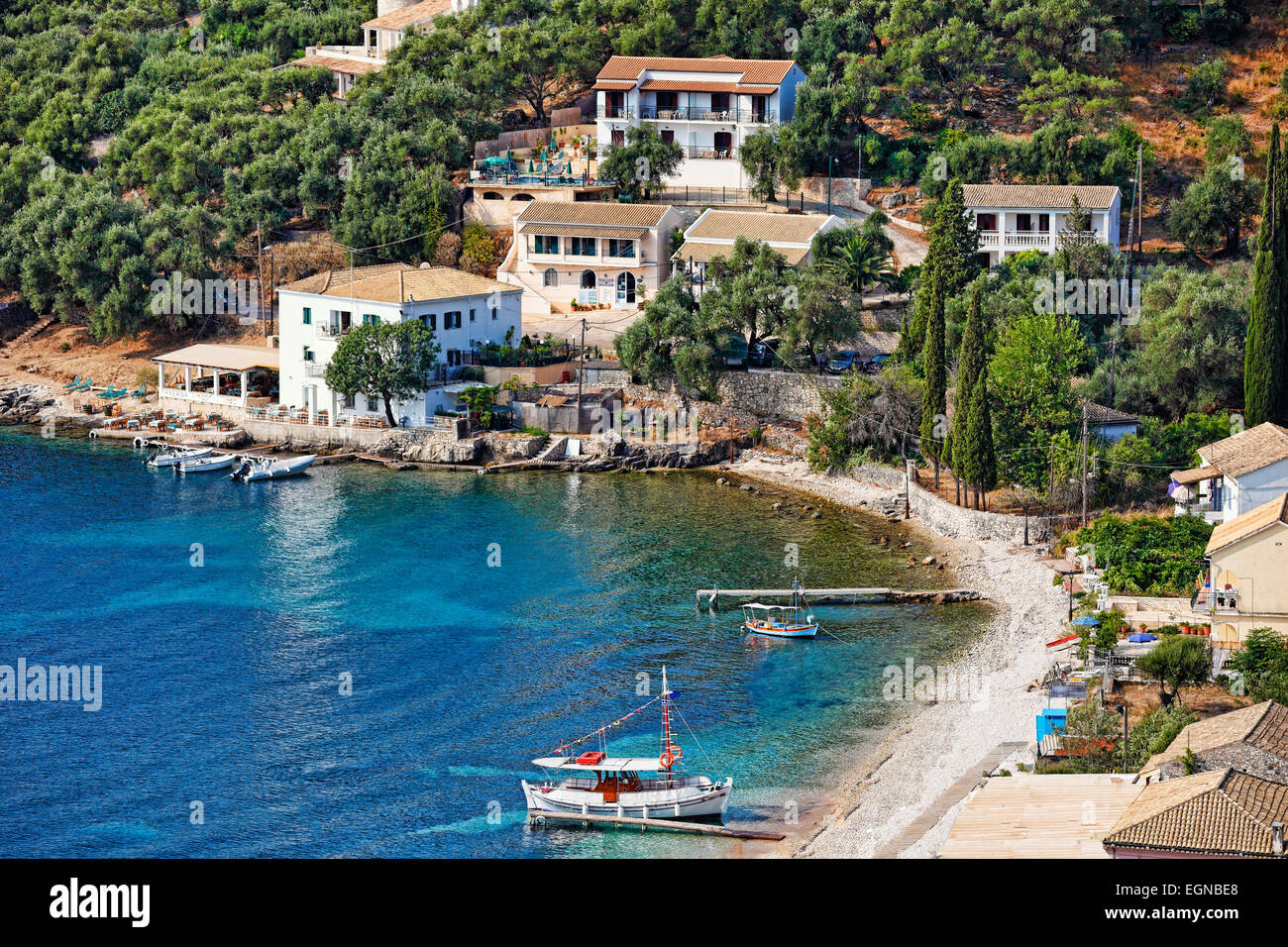 Kalami village at Corfu, Greece Stock Photo - Alamy
