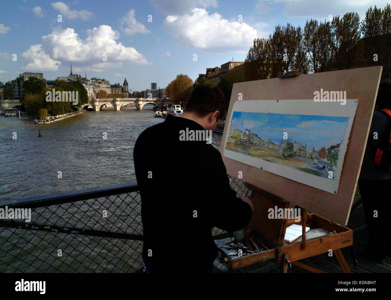 Paris painter easel art french travel hi-res stock photography and ...