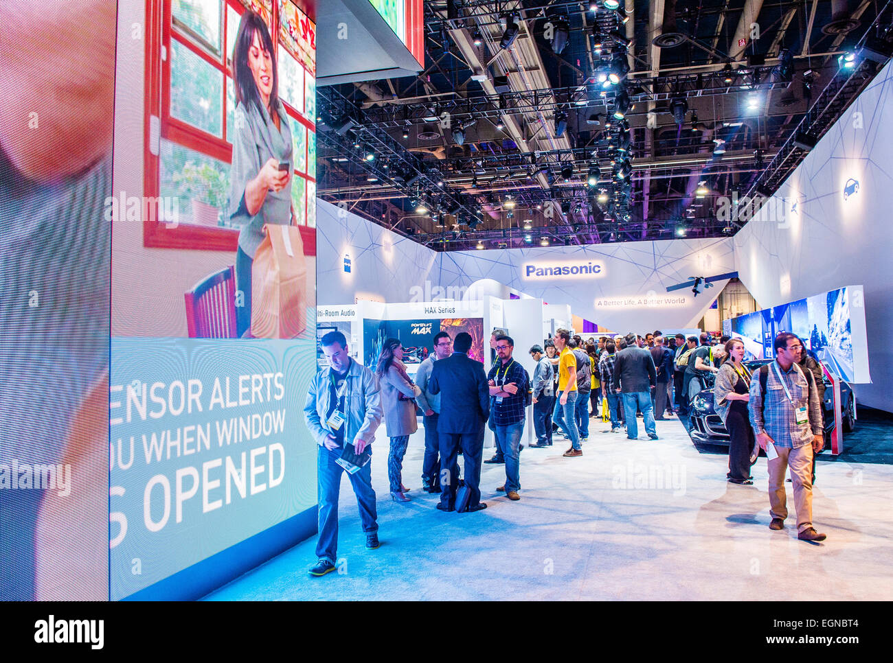 The Panasonic booth at the CES show held in Las Vegas Stock Photo - Alamy