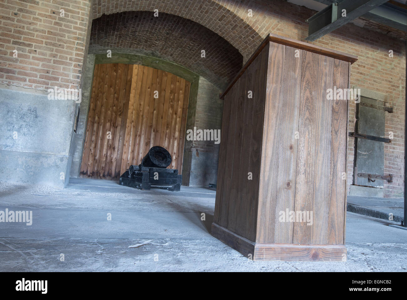 The briefing room podium at Fort Zachary Taylor State Historic Park Key ...