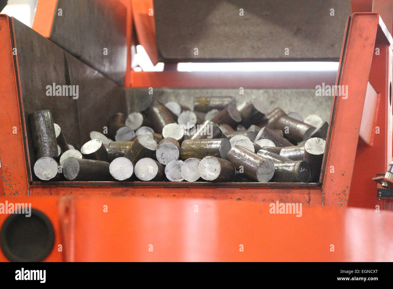 Round billet of metal raw materials for further processing Stock Photo ...