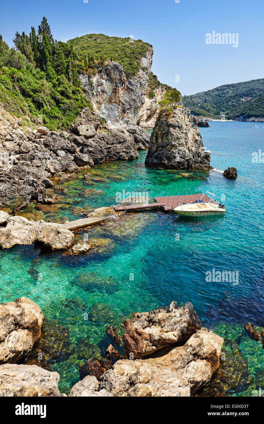 La Grotta Cove at Corfu, Greece Stock Photo - Alamy
