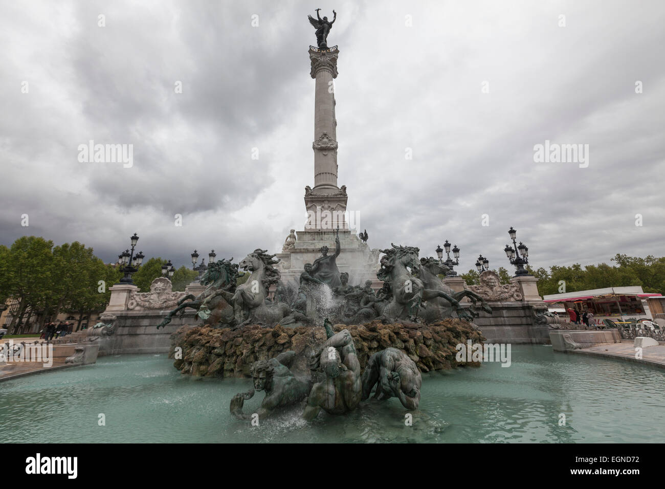Fountain des Girondins, Place Quinconces bordeaux Stock Photo - Alamy